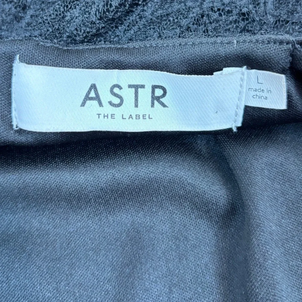 Astr | Dresses | Astr The Label Black Lace Bustier Mini Dress Open Back ...